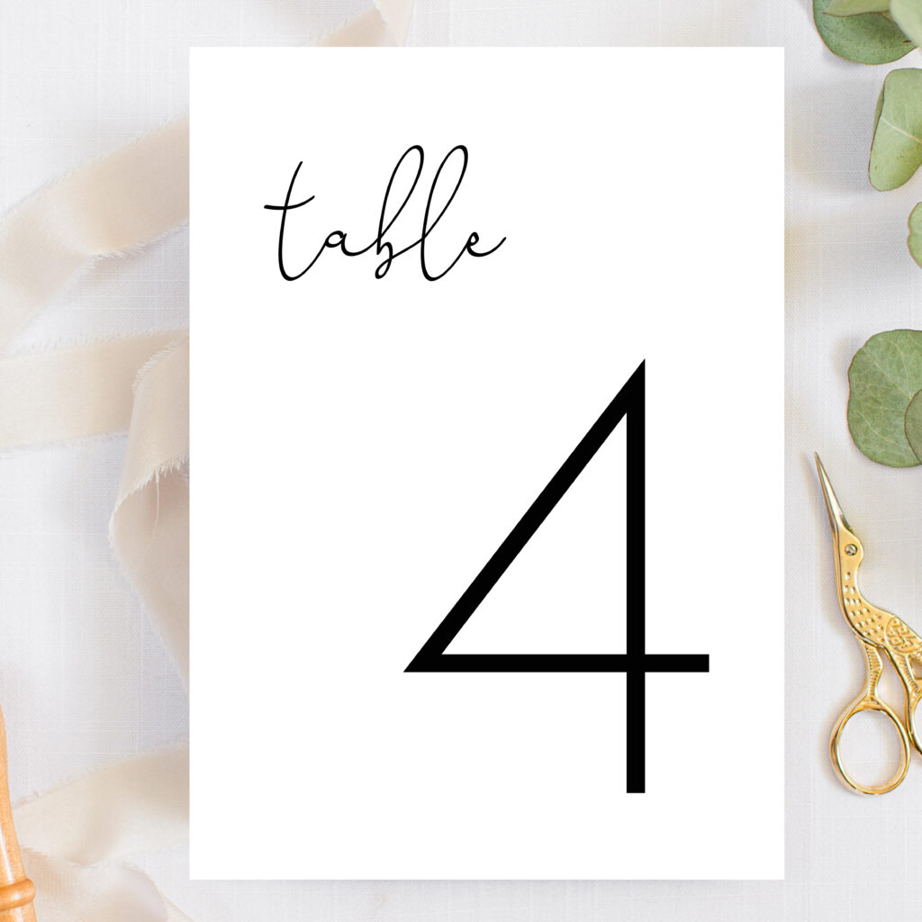 Simple Table Numbers | Set of 30 | Instant Digital Download | 5x7 ...